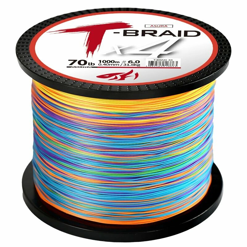 Плетенка рыболовная Asura T-Braid Multicolor 3000M-2.0-28LB