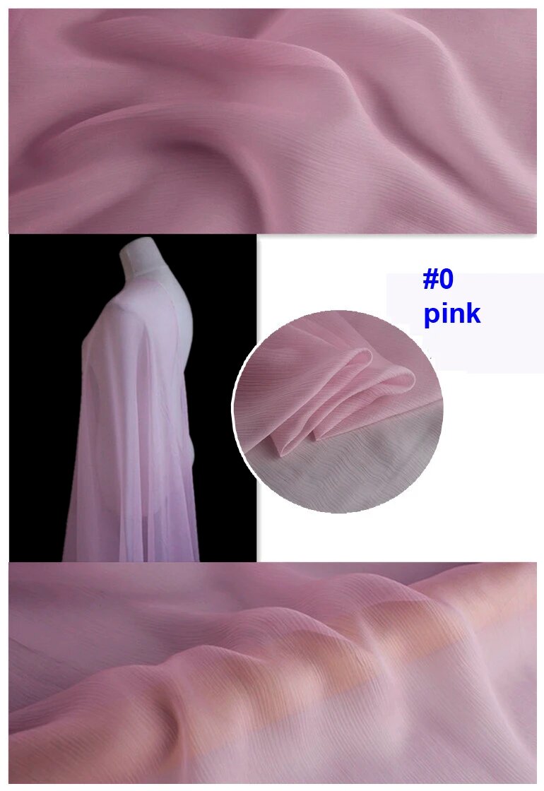 Шифоновая ткань розового цвета, 140см, #0 pink