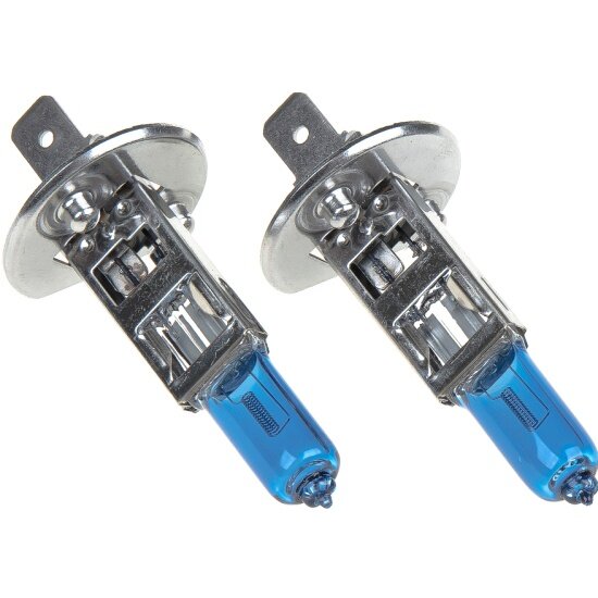 Лампа автомобильная Wolfram SKY BLUE WHITE LIGHT H1 100W P14,5s 12V, 2 шт.