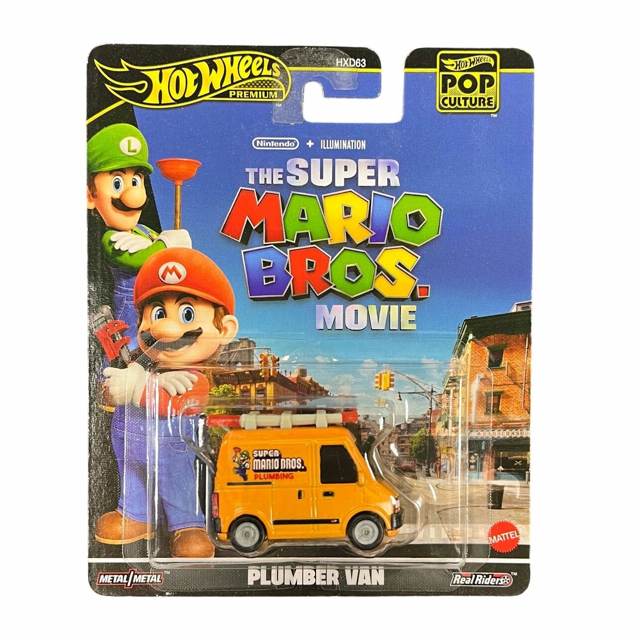 Машинка Hot Wheels серия POP CULTURE коллекционная в масштабе 1:64 MARIO BROS - PLUMBER VAN