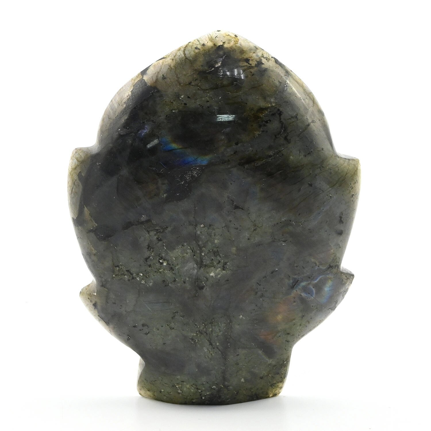 Камень лабрадор в форме листочка 110*86*17мм, 249г .