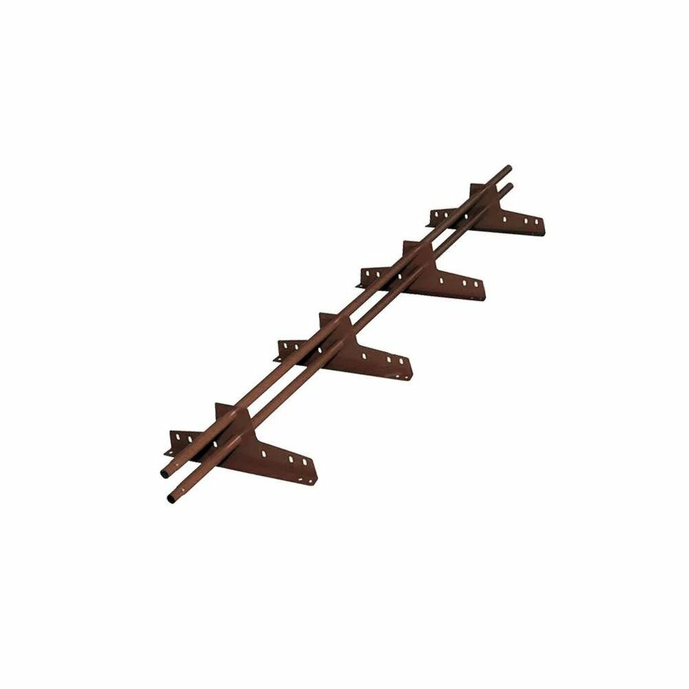 Снегозадержатель на крышу трубчатый Well Roof 40 (40*20мм), 1.5 м, 2 опоры, RAL8017 коричневый