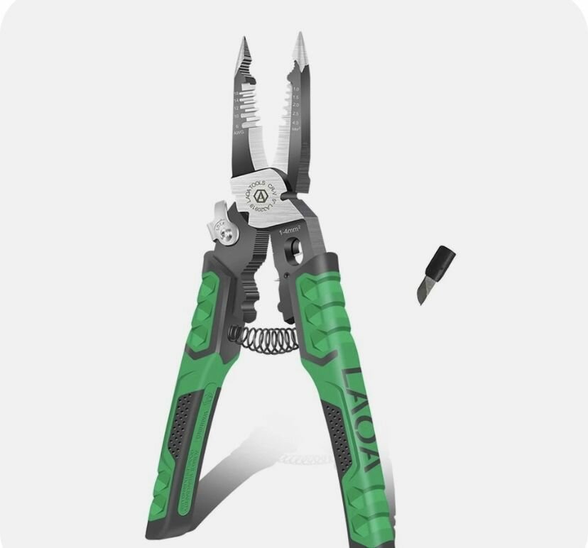 Плоскогубцы LAOA, многофункциональные, 9 в 1, хромированная ванадиевая сталь