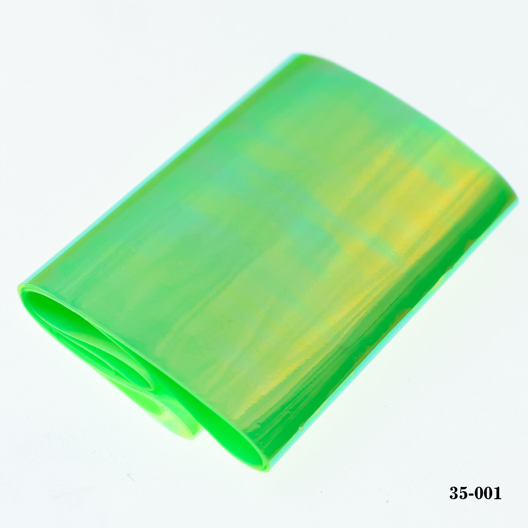 Фольга Битое стекло для декора, дизайна, творчества и nail art Hanami, салатовый 1м.