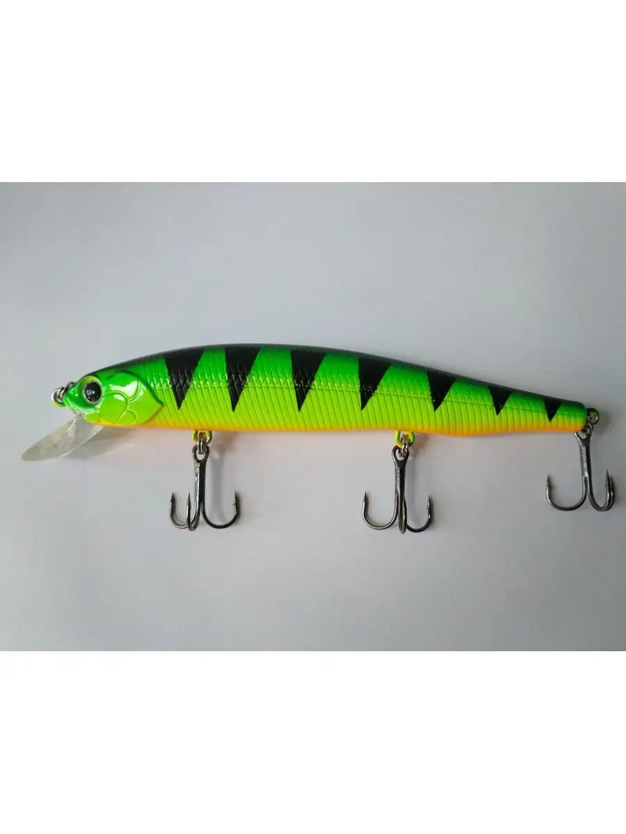 Воблер SHARADO Minnow 125F, Suspender, зеленый/черный, 125мм, 18г