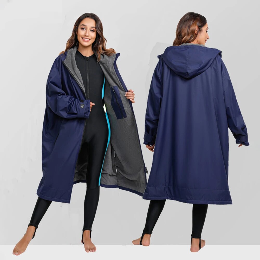 Водонепроницаемый халат DIVE&SAIL из овечьей шерсти Темно-синий, L 112X80CM, Navy Blue