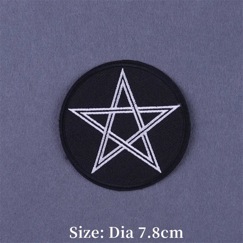 Термоклеевые вышитые нашивки Prajna Черный, PE4196CT