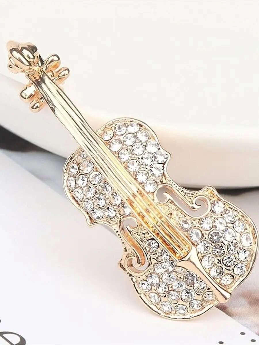 Брошь, кристалл, стразы