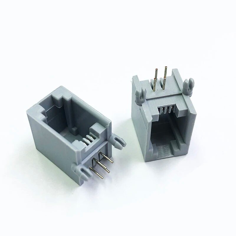10 шт. 4P4C 4 pin 4 Контакты RJ11 телефон модульный разъем Jack, RJ11 разъем