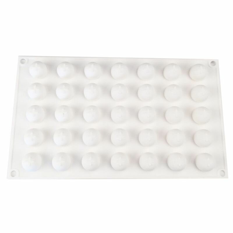 Силиконовая форма для мусса и десертов с трюфельными шариками из 35 частей, пищевой силикон, антипригарное покрытие, для тортов, желе, шоколада, выпечки, многоразовая, гибкая, долговечная