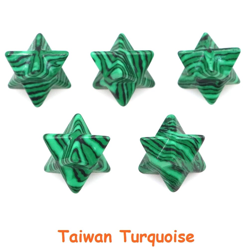 Кристаллы Меркаба Звезды Рейки, набор из 1 штуки Изумрудный, 1 PC, Taiwan Turquoise