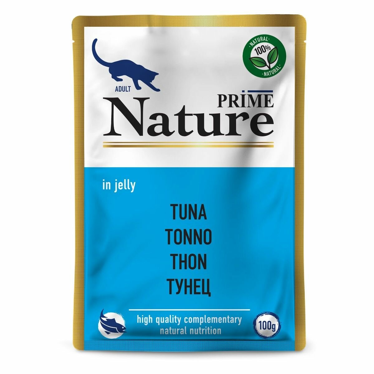 PRIME NATURE Влажный корм для взрослых кошек, с тунцом в желе 12 шт*100 гр