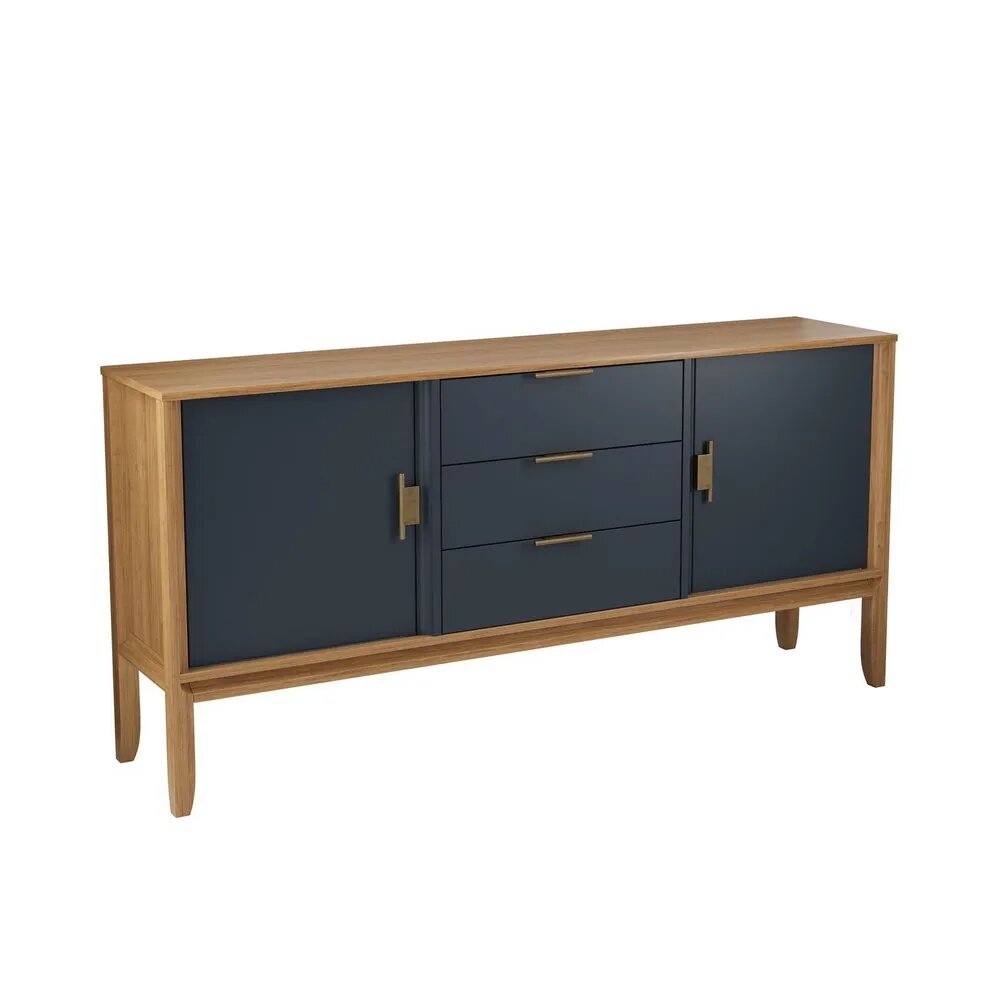 Комод Дом Мебели "Брианна", 180 см x 40 см x 85 см, 3 ящика, шариковые направляющие