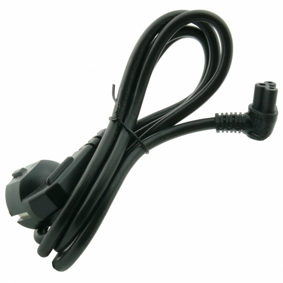 Шнур сетевой 3-pin 220V (для блока питания ноутбука, для телевизора и пр.), угловой