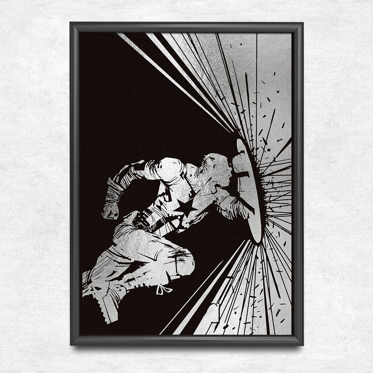 Постер Капитан Америка / плакат для интерьера Мстители. Марвел, Marvel, комиксы, фильмы, игры