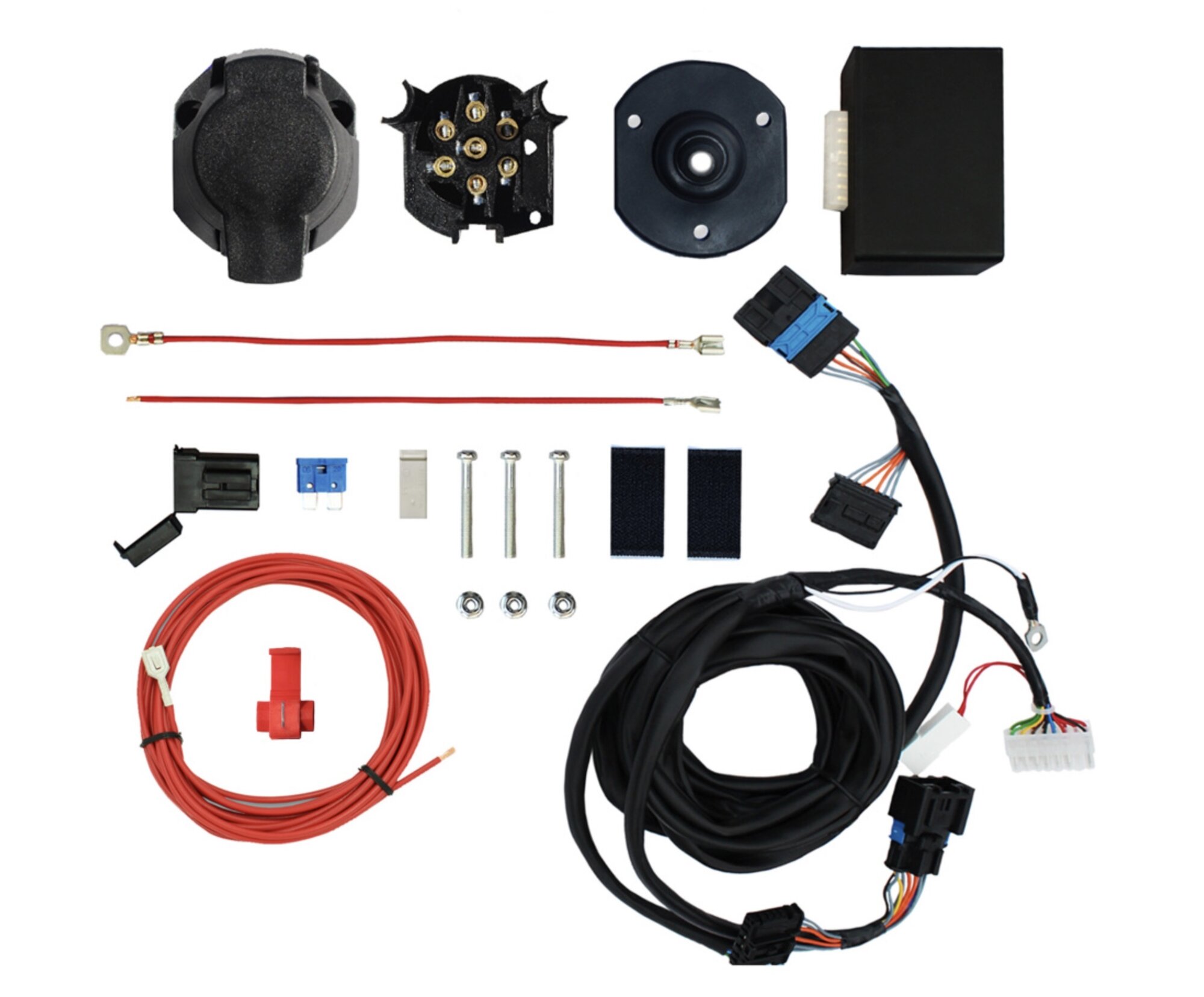 Штатная электрика Концепт Авто к фаркопу на Skoda Octavia A7 Liftback (2013-2020) со штатными колодками, розетка 7-pin, KA SC 71 102 001