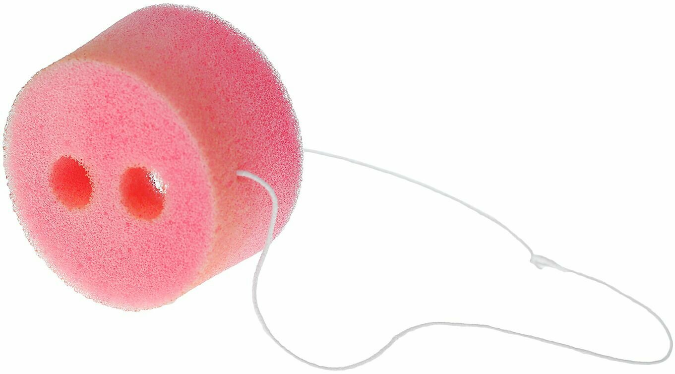 Нос на резинке "Пятачок" поролоновый, праздничный карнавальный аксессуар на новый год, на утренник