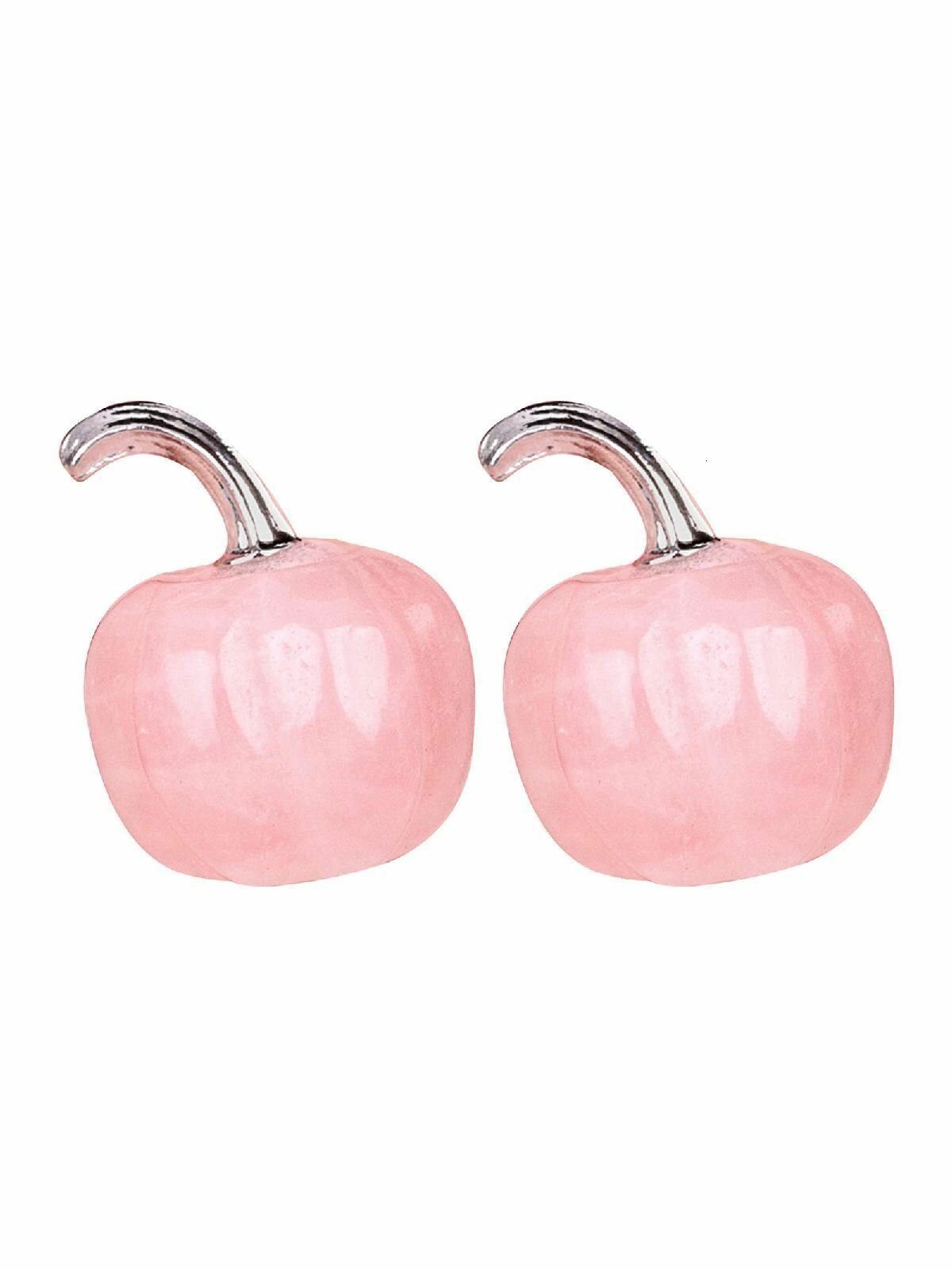 Статуэтка,2 камня-статуи тыквы, мини-резная статуя тыквы, украшение из целебного камня-розовый кристалл