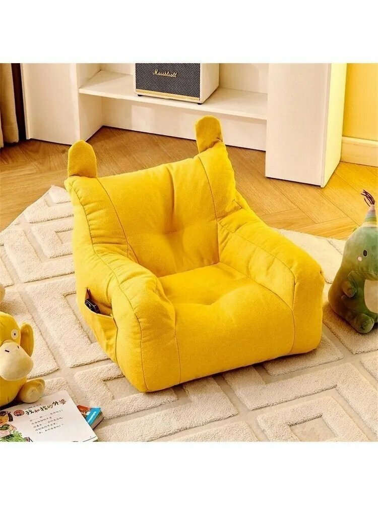 Прямой диван, механизм На пол, Трехуровневый трансформер, 38х38х38 см, желтый