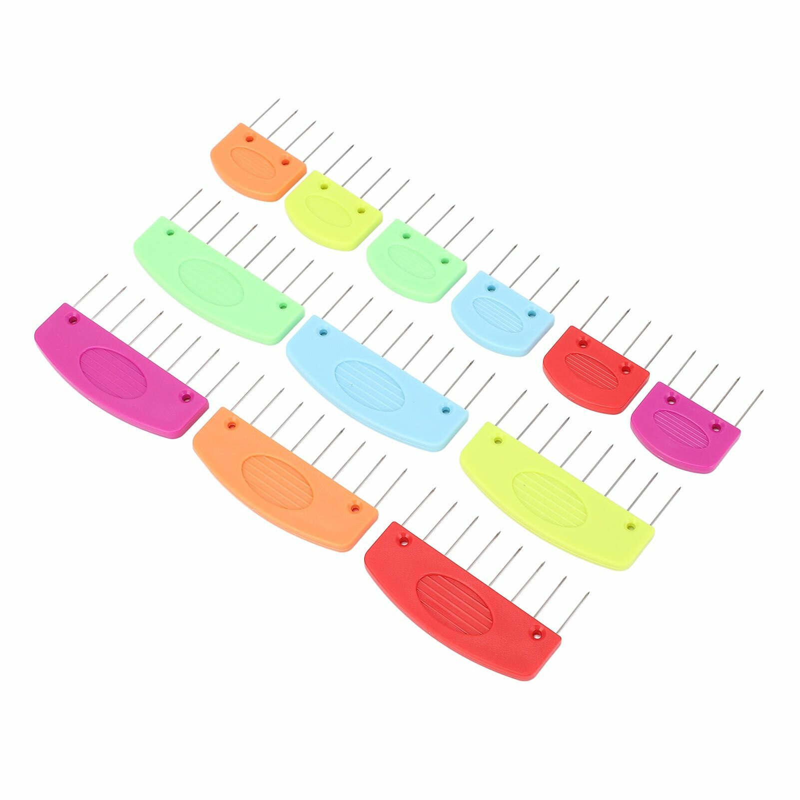 Пластиковый и нержавеющий стальной блокировщик для вязания и крючка, многофункциональный, 20 блокирующих гребней, удобный в использовании