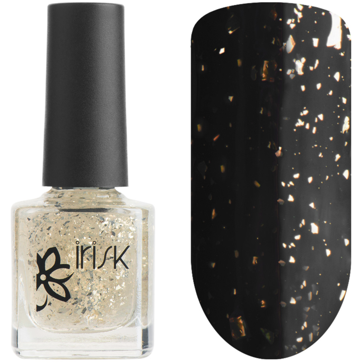 Покрытие лаковое IRISK professional Mirror flakes (006), с эффектом втирки для ногтей , 8 мл , Д601-06