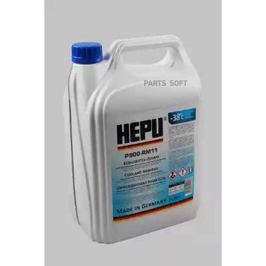 Антифриз готовый синий G11, -38°C, 5 л. от официального дистрибьютора, HEPU, артикул P900RM11005