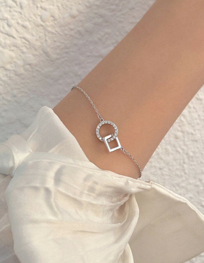 Браслет-цепочка, циркон