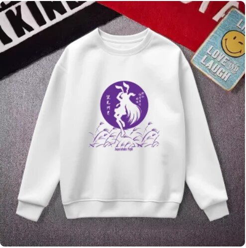 Толстовка Touhou Project Reisen Udongein Inaba из хлопка Сиреневый, 5XL, B