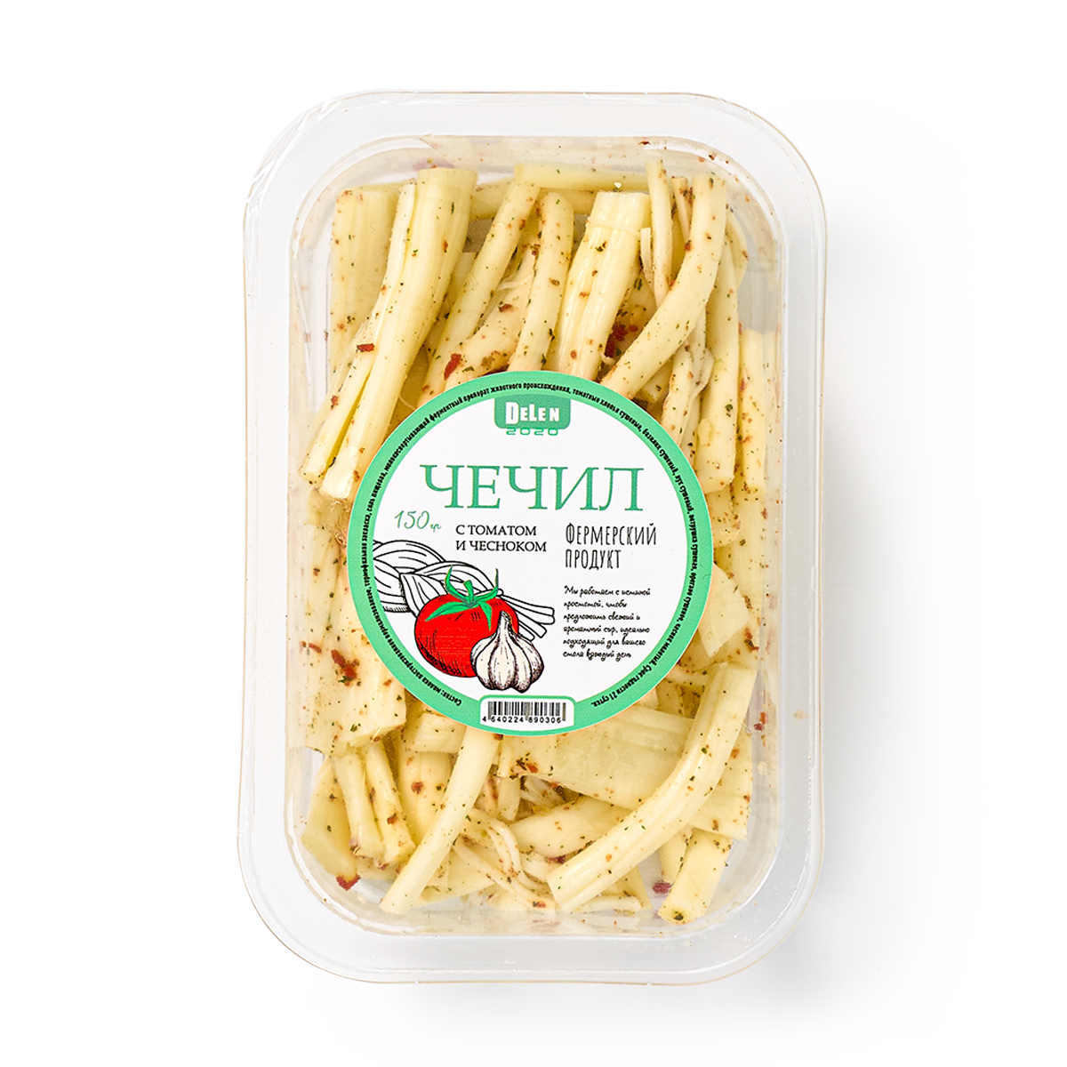 Сыр Delen Чечил, с томатом и чесноком, 150 граммов, 1 упаковка