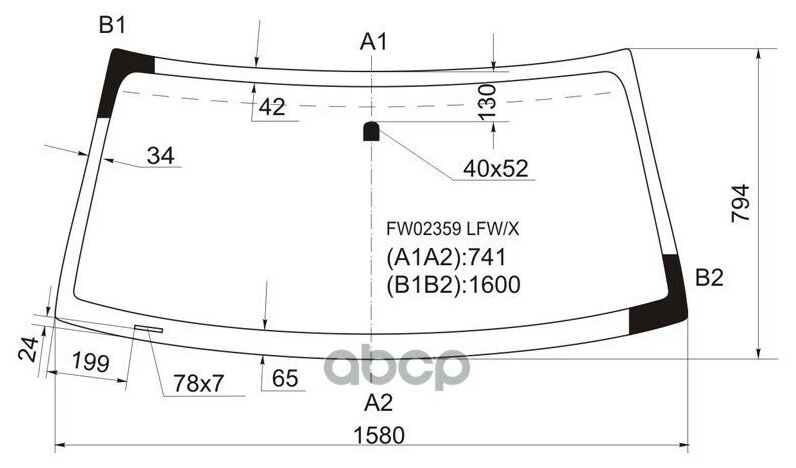 Стекло лобовое Toyota Sequoia 00-07 / Tundra 02-07 XYG арт. FW02359LFWX