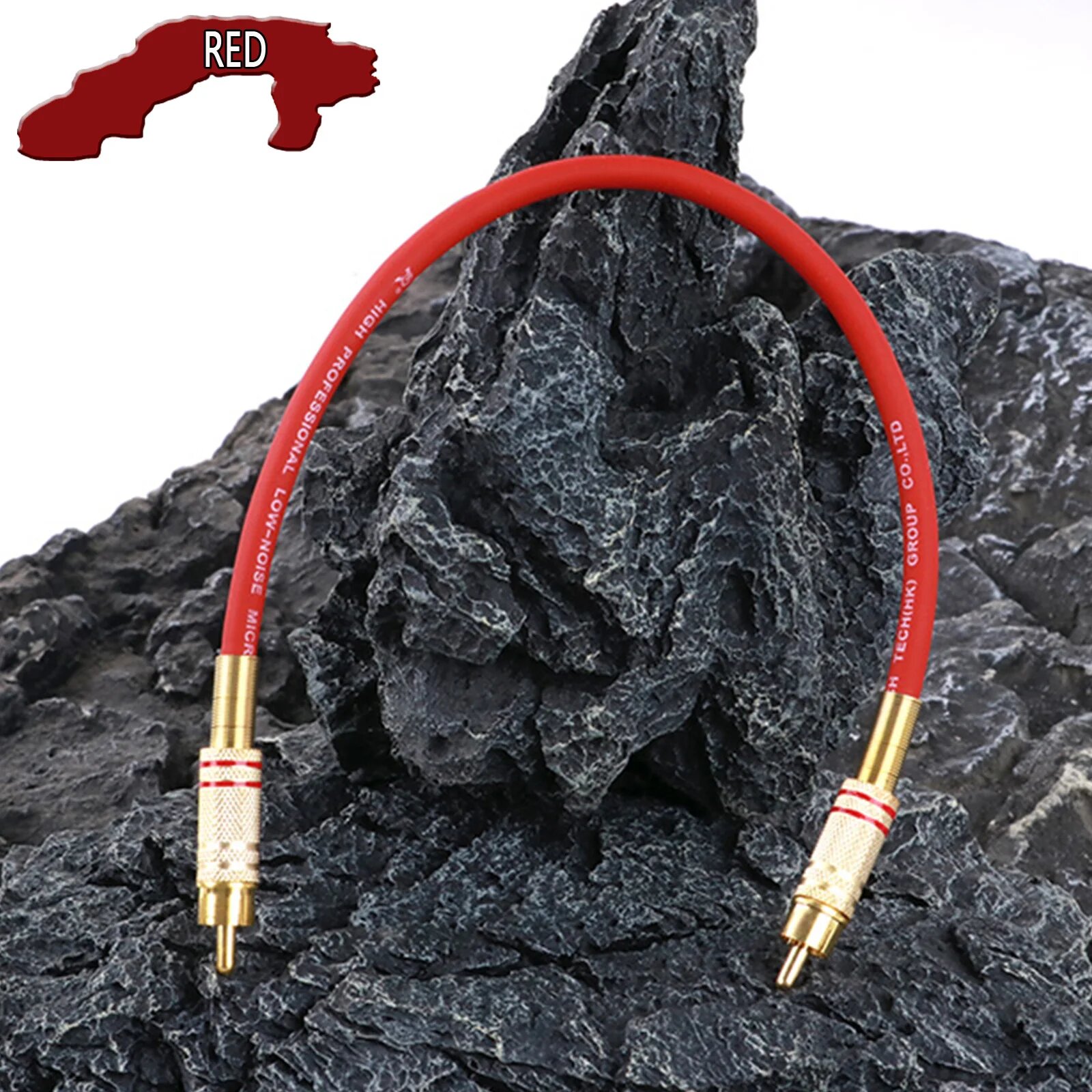 RCA кабель 0.2M Красный GuerGuo