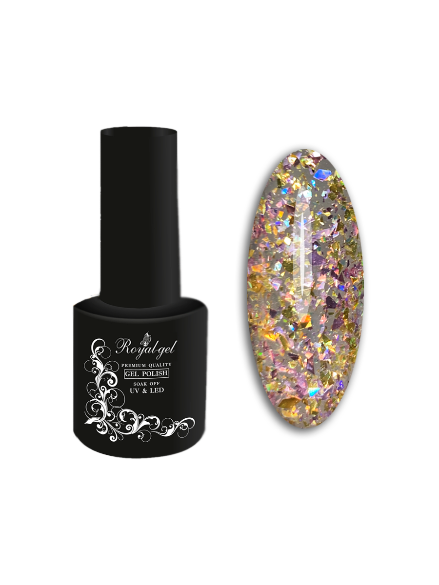Гель лак Royal-gel "Звездная россыпь" 10 мл. ZR11