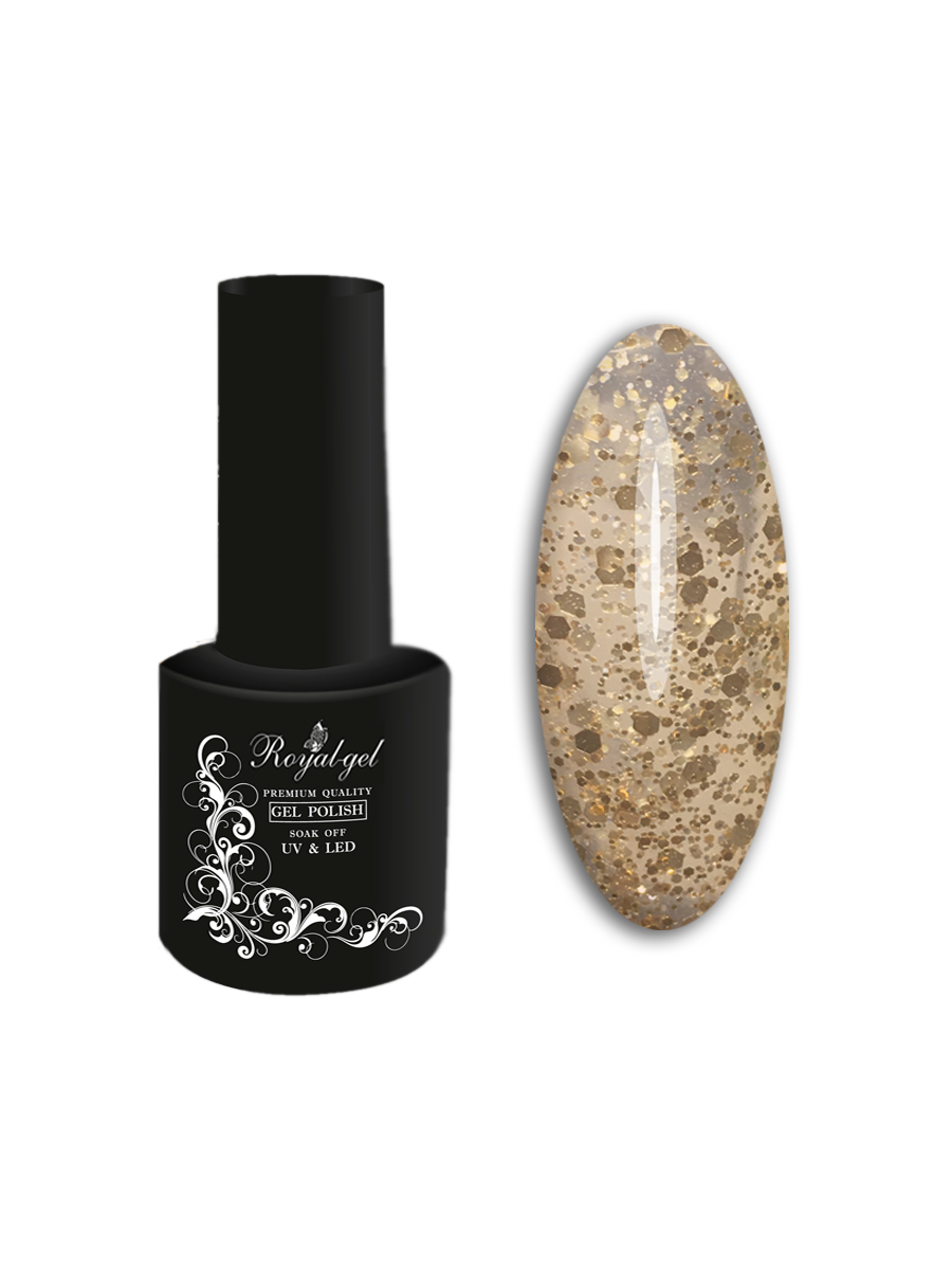 Гель лак Royal-gel "Звездная россыпь" 10 мл. ZR15