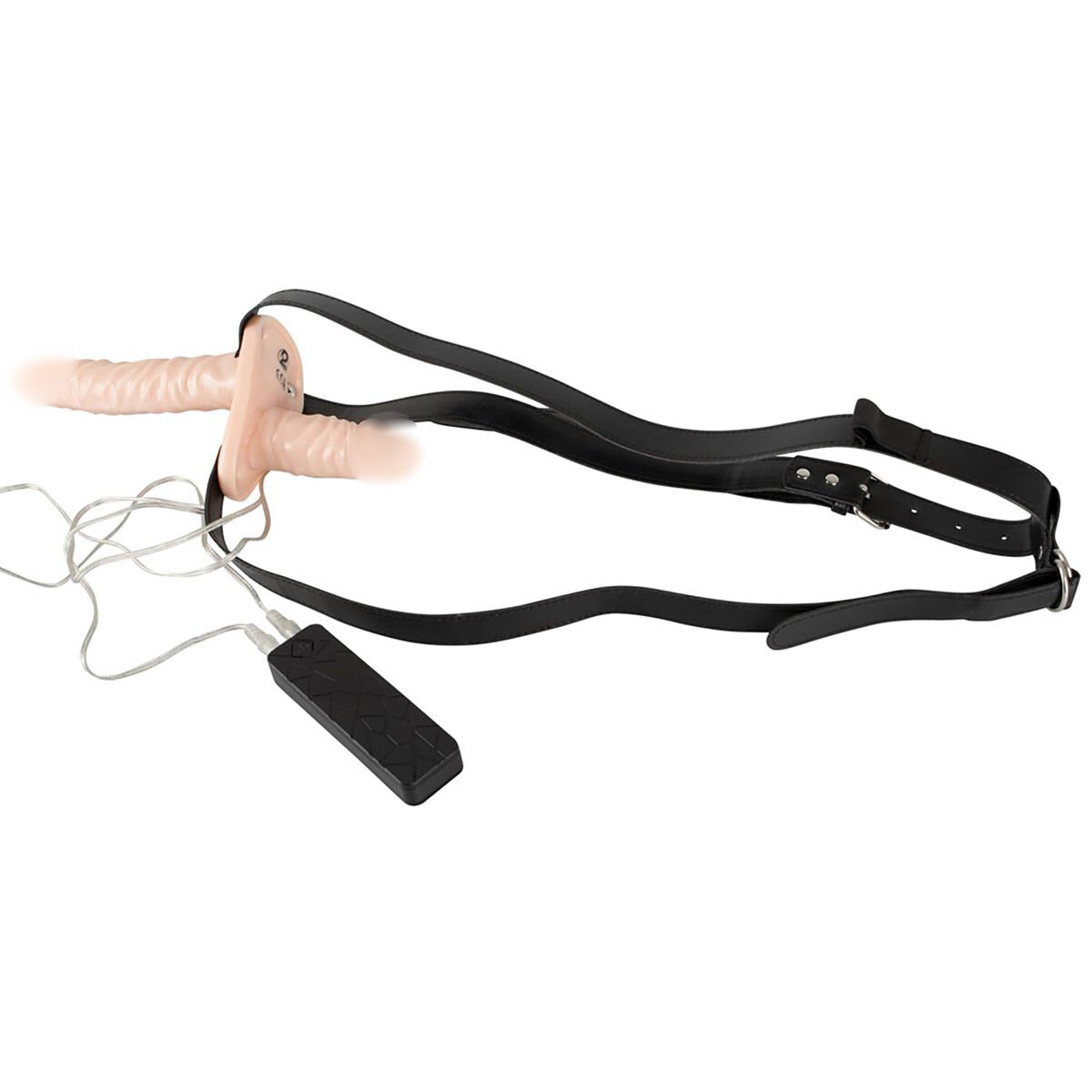 Страпон You 2 Toys Strap On Duo 0567159, с вибрацией, двойной, телесный