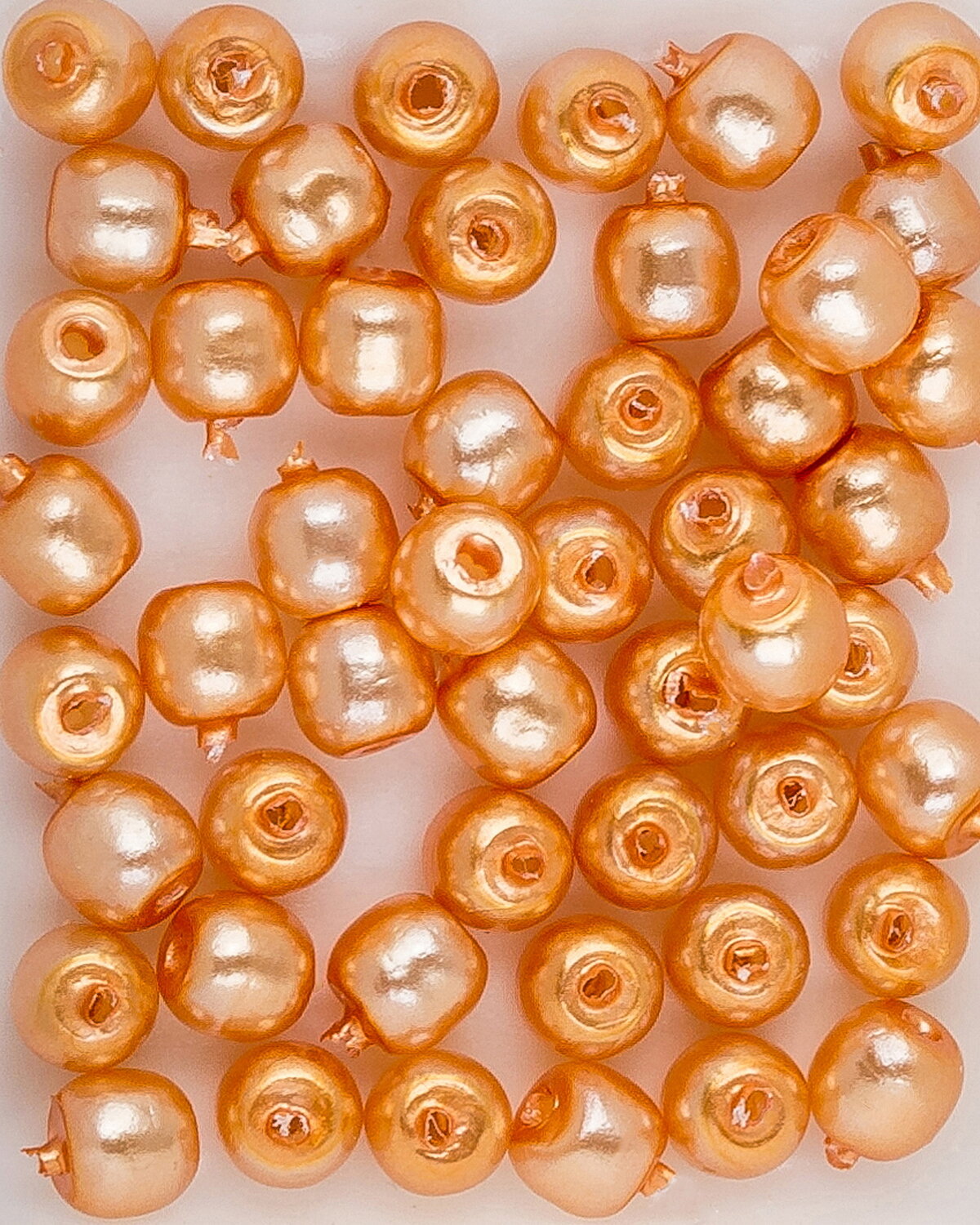 Стеклянные чешские бусины с покрытием под жемчуг, 2 мм, цвет Shiny Navajo White, 50 шт.