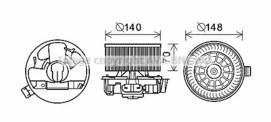 AVA DA8010 Вентилятор системы кондиционирования Blower Logan - /- AC 08/04-06/13