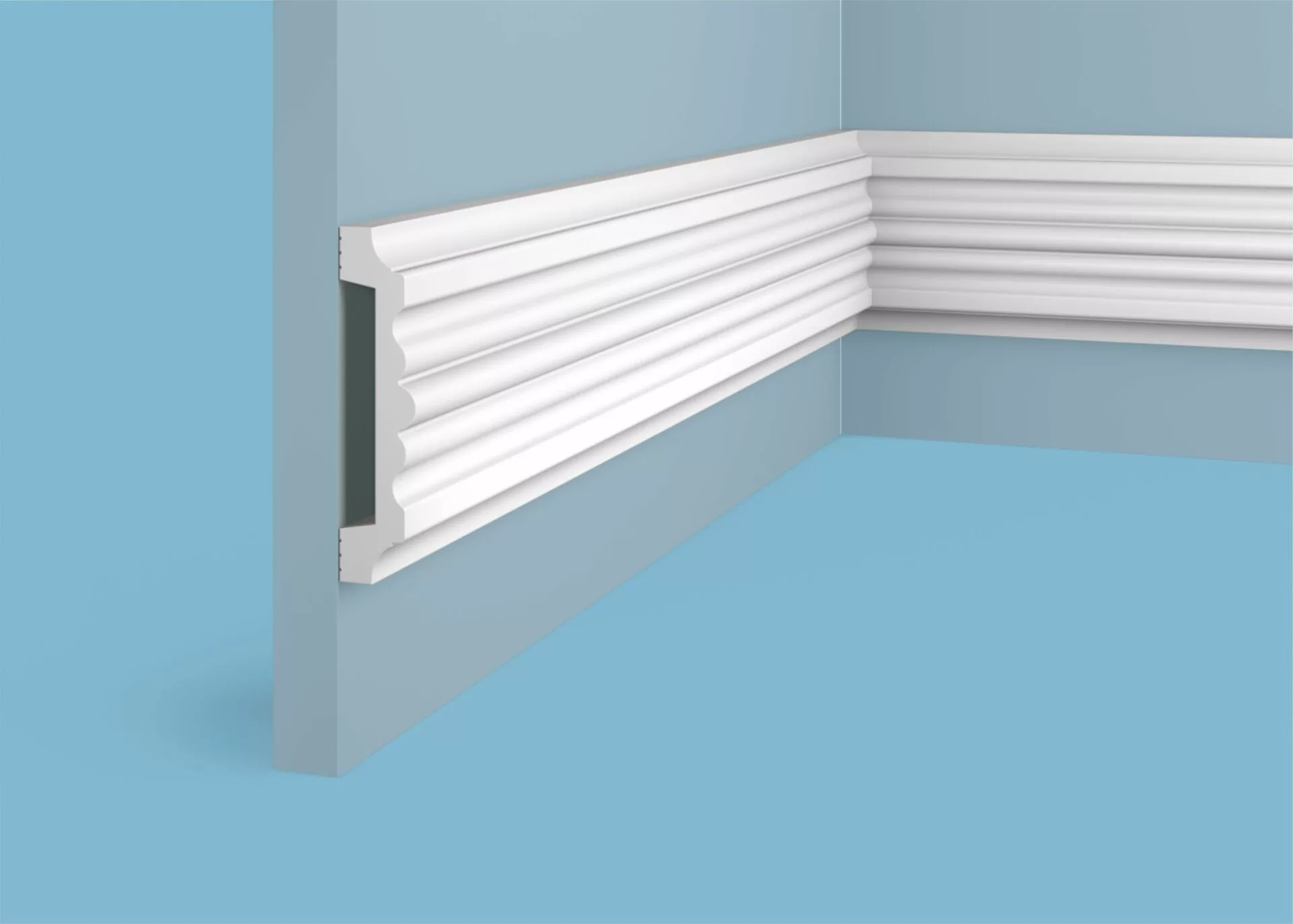 Набор 3 шт. Молдинг декоративный настенный MX021, 99х23, 2000мм, Экополимер Cosca Décor