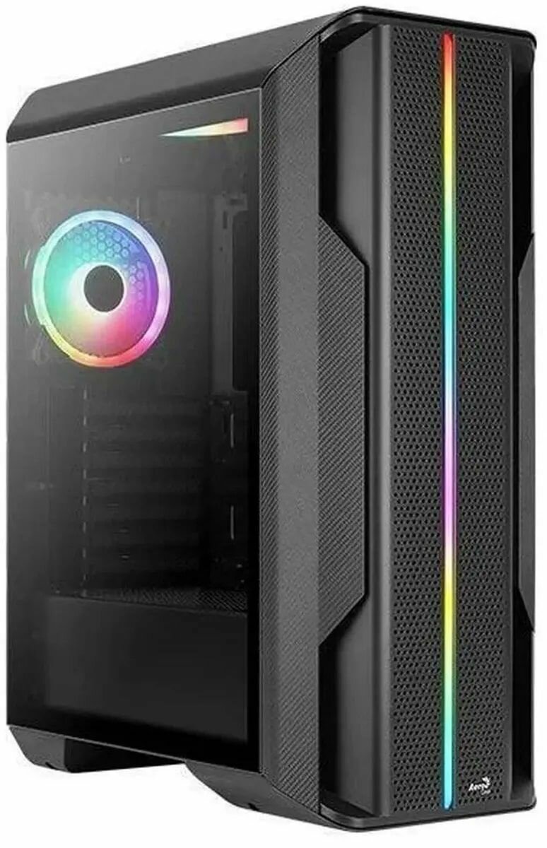 Корпус ATX Aerocool Splinter Duo-G-BK-v1, Midi-Tower, без БП, черный accm-pb26033.11