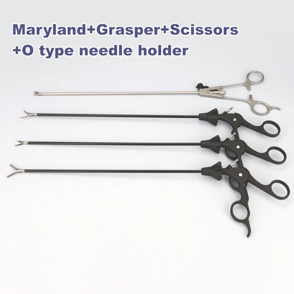 Набор лапароскопических инструментов: Maryland, Grasper, Scissors, Needle Holder