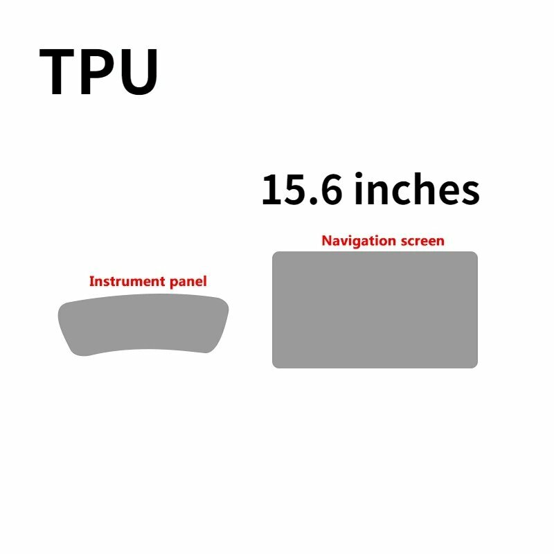 Салон автомобиля Центральная консоль Навигационный приборный экран Прозрачная защитная пленка Tpu для BYD Song Plus DMI EV 2021-2022 15.6 2pcs