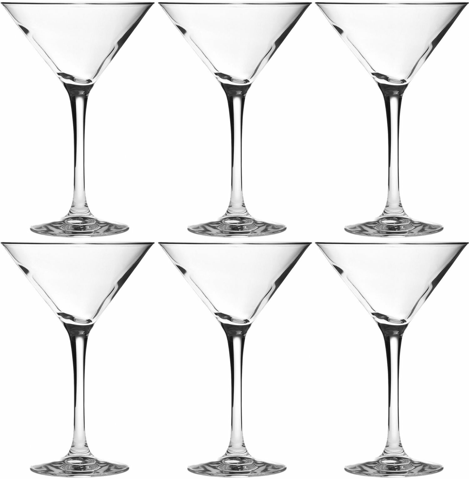 Набор бокалов для мартини 6 шт. CHEF&SOMMELIER Cabernet, 210 мл, 17,2 см, хрустальное стекло, прозрачный