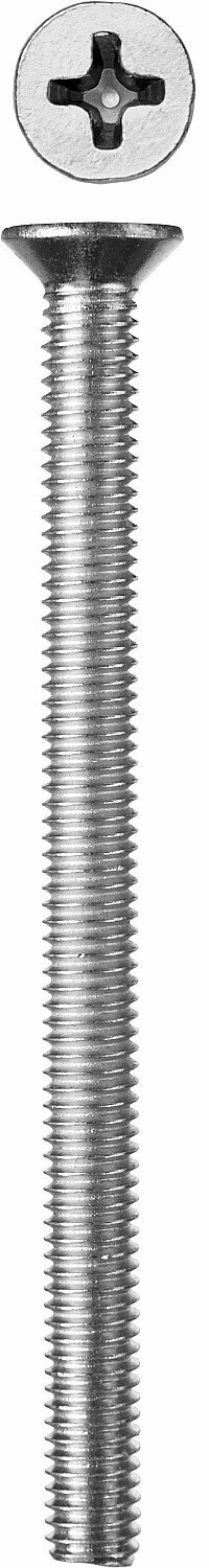 Винт с потайной головкой ЗУБР M6x90мм, DIN 965, кл. пр.4.8, 5кг 303110-06-090