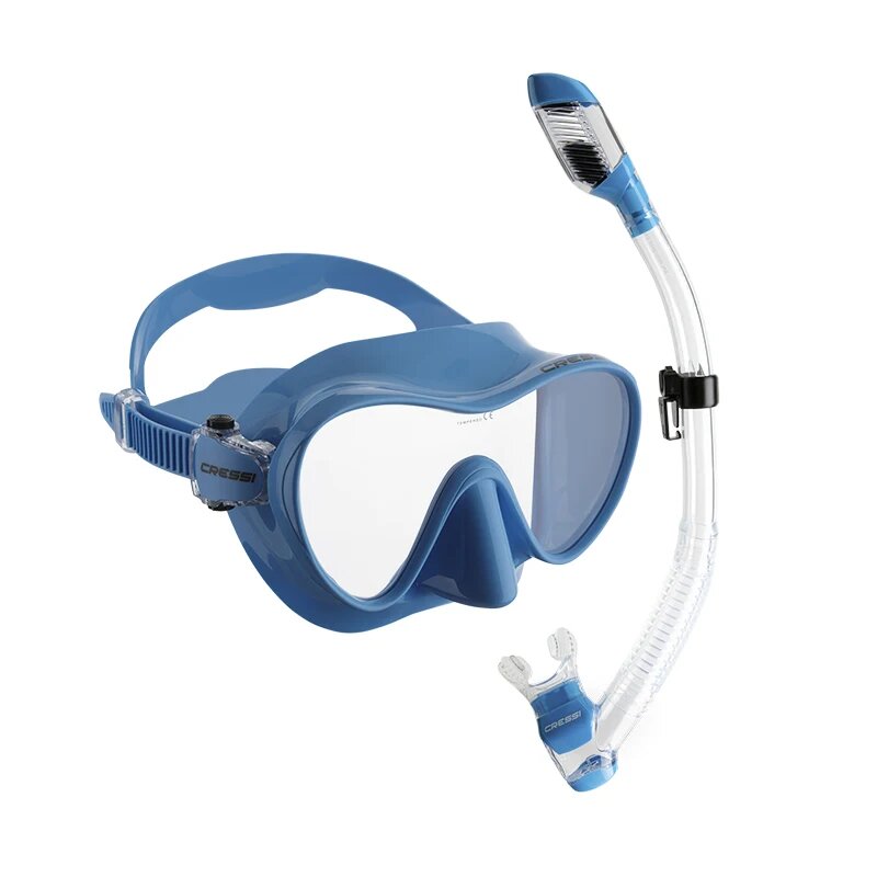 CRESSI F1+DRY Snorkeling set для взрослых Blue