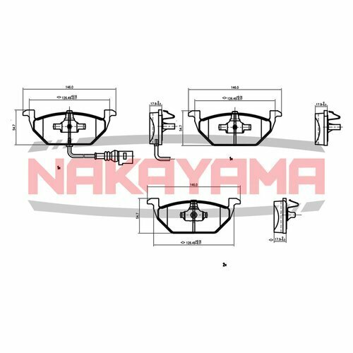 Колодки тормозные дисковые Nakayama HP8107NY