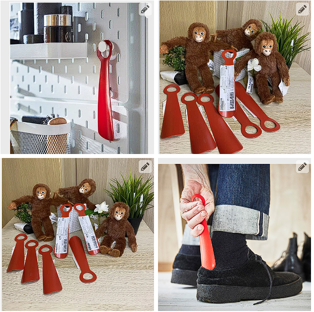 Ложка для обуви. Арт.305.309.51 Икеа. 18 см. SNOSKYFFEL. Метал.