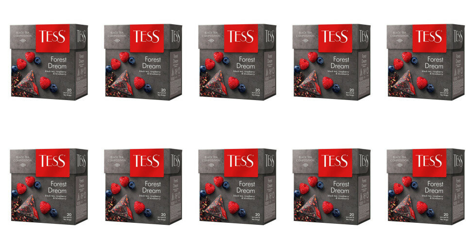 Чай черный в пирамидках Tess Forest Dream (Тесс Форест Дрим), 20*1,8 г (комплект 10 шт.) 6007842