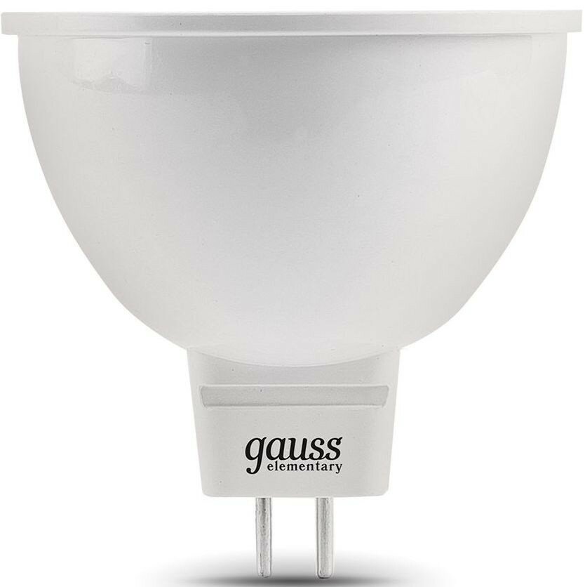 Лампа светодиодная Gauss Elementary MR16 9Вт цок: GX5.3 спот 220B 6500K св. свеч. бел. хол. MR16 (упак:10шт) (13539)