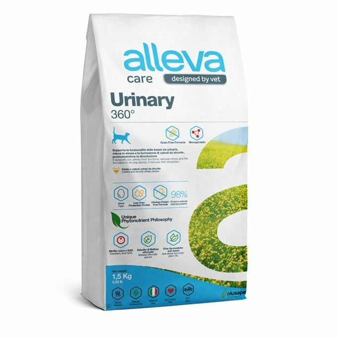 Alleva Care Cat Adult Urinary 360 Сухой корм для кошек для растворения струвитных камней 10кг