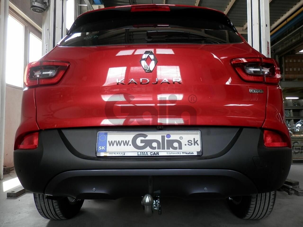 Оцинкованный фаркоп на Renault Kadjar 2015-2022 (без электрики), Galia R095A