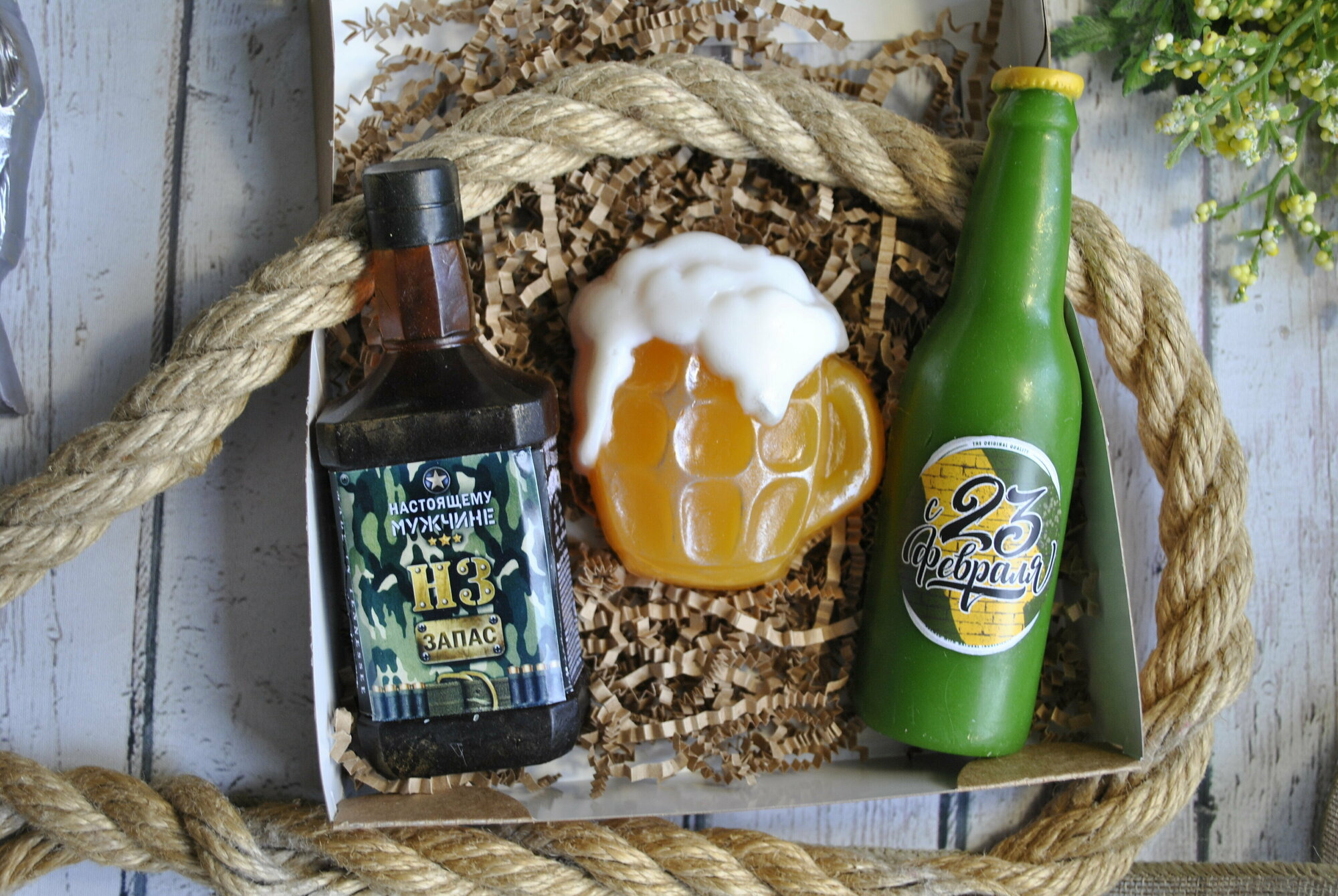 Формы для мыла "Кружка пенного, Бутылка пива, Бутылка виски" -3 шт.